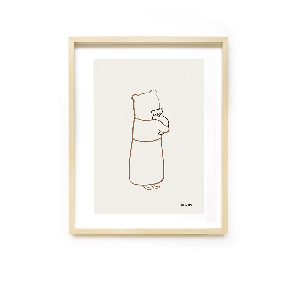 Ted and Tone Poster A3 - Mama Bear | Kids barn