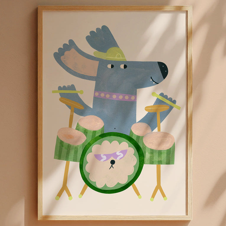 Poster Kinderkamer Drummer – Aniek Bartels A3 Print