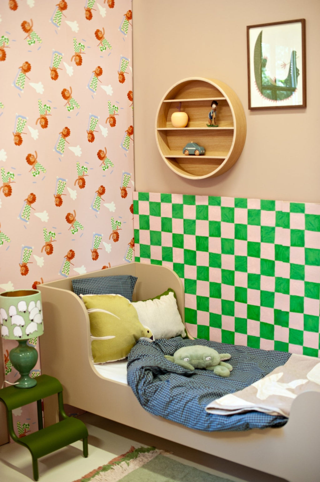 Square Blocks behang Green & Sand – Aniek Bartels x Meet Me at the Wal