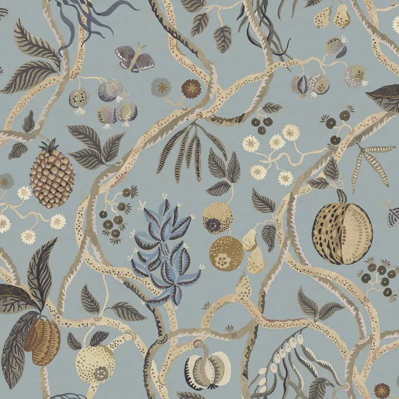 Sandberg Tree of Life Light Blue – Herbarium Kinderbehang | Kidsbarn.nl